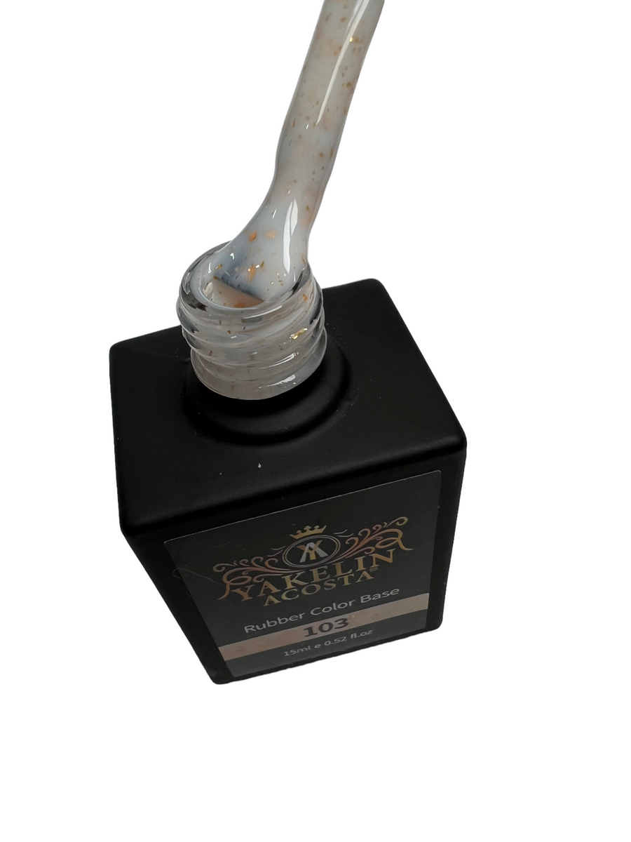 Rubber Serie rose gold flakes – Yakelin Acosta